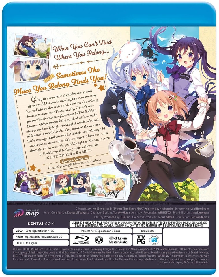 IS THE ORDER A RABBIT: SEASON 1 COLLECTION (Blu-ray) Ayane Sakura Inori ...