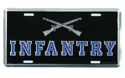 army infantry black and blue license plate made in usa | eBay