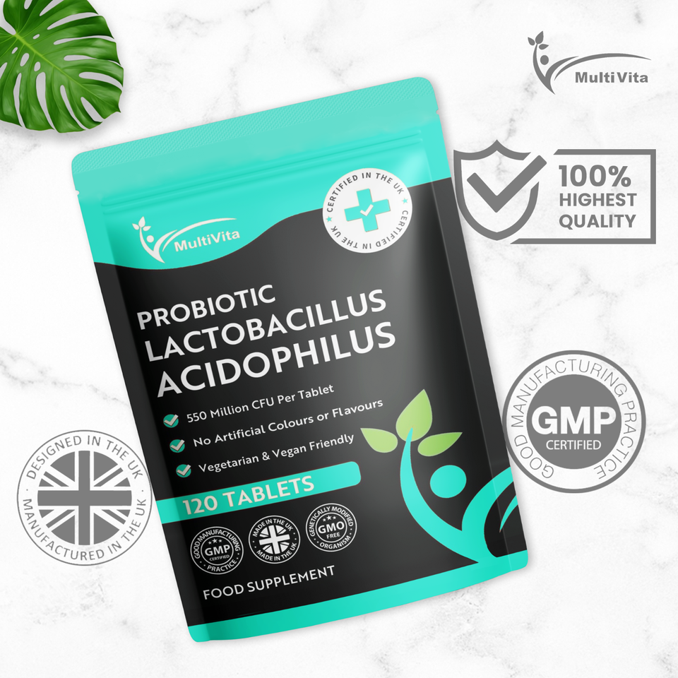 Probiotic Lactobacillus Acidophilus - 120 Tablets 550 Million Live ...