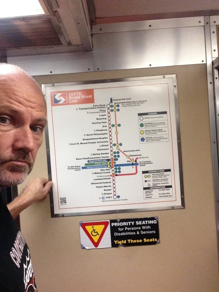 SEPTA Philadelphia Broad street line SUBWAY map (Retired--OLD AT&T ...