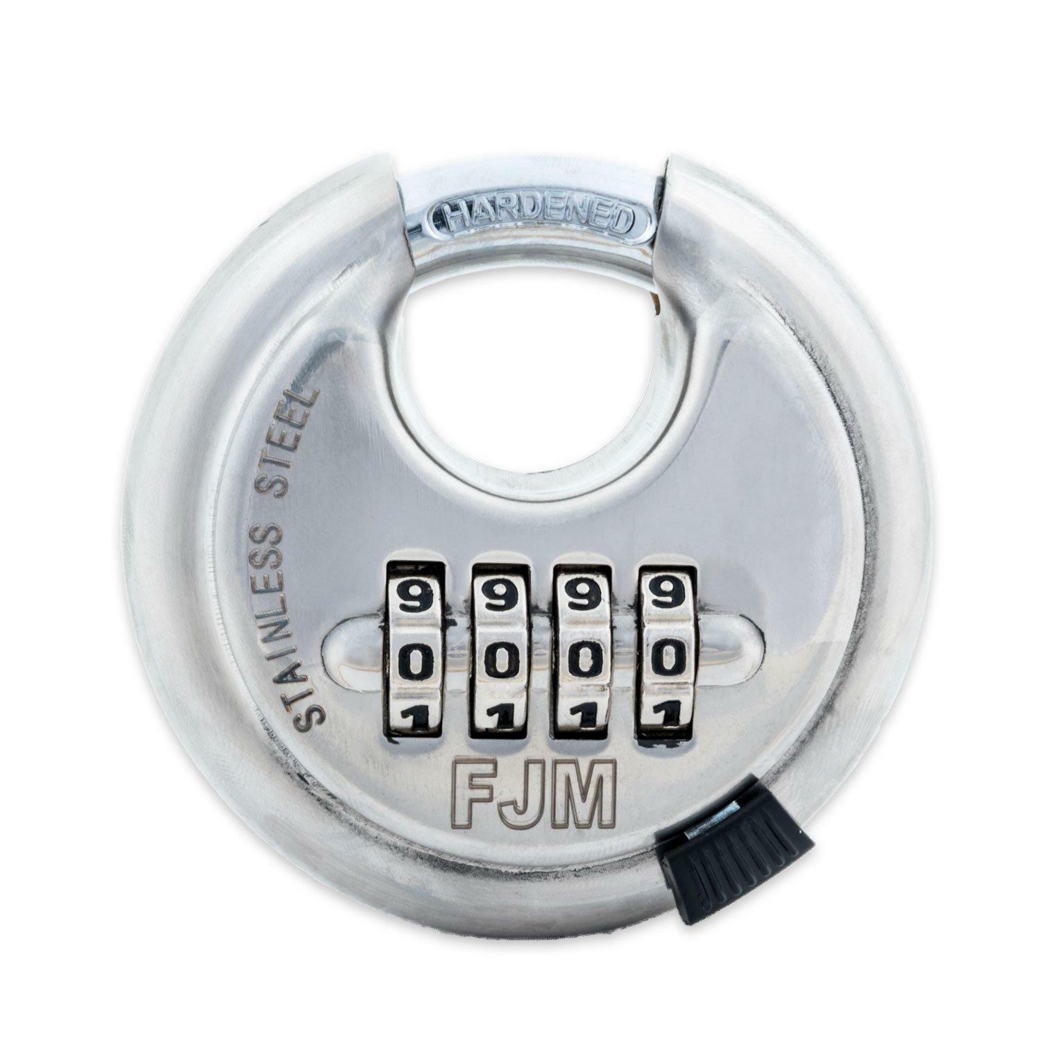 FJM Security SX-790 4-Dial Combination Disc Padlock With Shielded ...