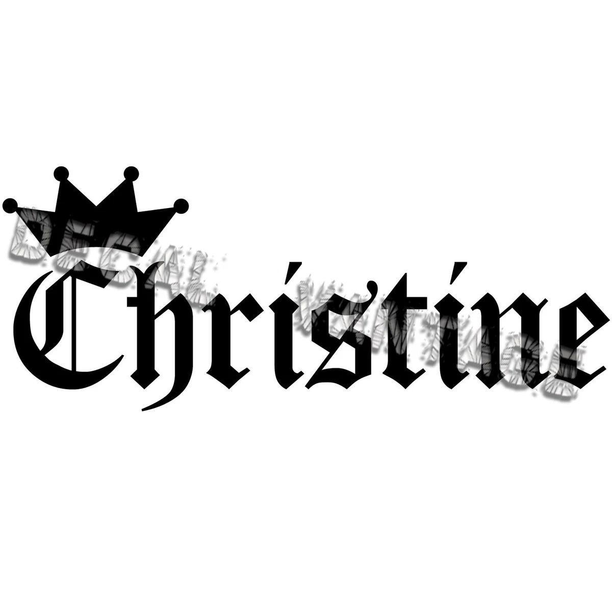 Christine Name Tattoo