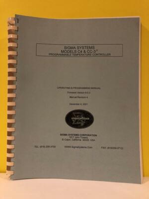 Sigma Systems C4 & CC - 3/5 Temperature Controller Operating ...