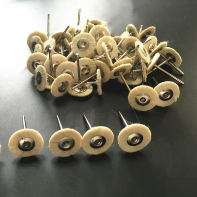 100pcs Dental Lab Wool Buffing Polishing brushes Wheels Burs Rotary ...