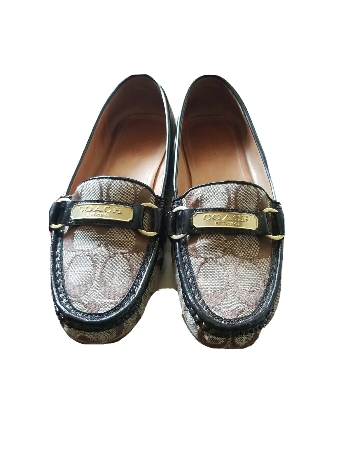 Coach Felisha A2134 Signature C Khaki Loafer Size 9 - Gem