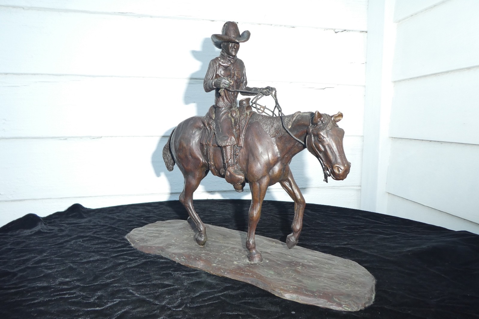 Chas Weldon vintage western Bronze horse art wade saddle tapaderos Ray ...