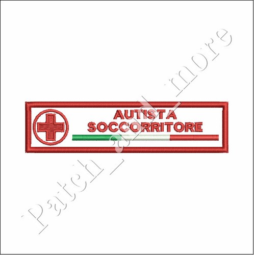 [Patch] AUTISTA SOCCORRITORE CROCE ROSSA CRI cm 12x3 A STRAPPO ricamo -1173 | eBay