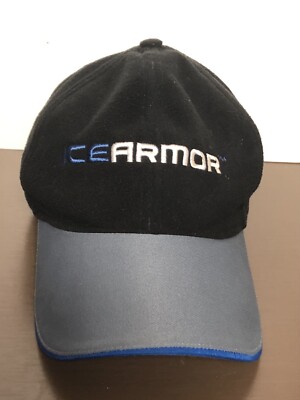 Ice Armor Icearmor Clam Fleece Baseball Hat Ice Fishing Black Gray | eBay