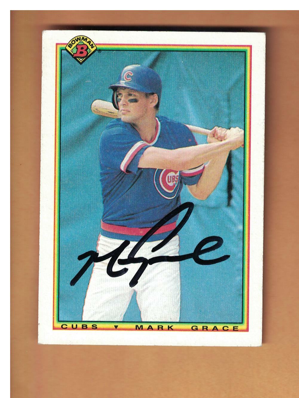 Mark Grace AUTOGRAPHED 1990 BOWMAN BASEBALL CARD SIGNED CHICAGO CUBS | eBay