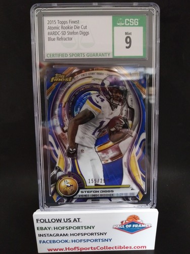 2015 Topps Finest - Atomic Refractor Rookie Die-Cuts Stefon Diggs #ARDC ...