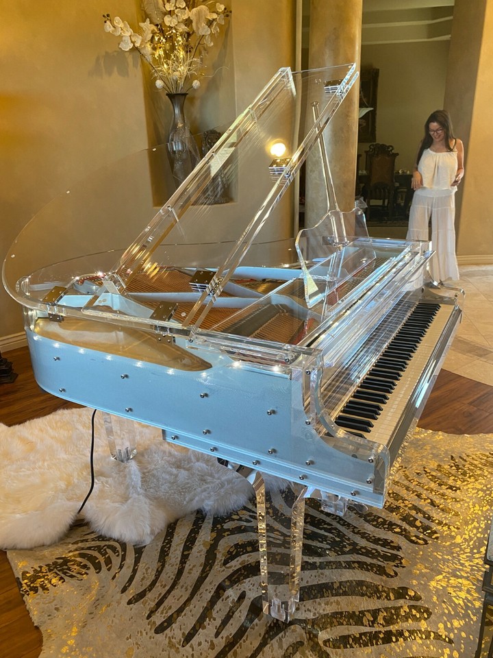 Splendid Transparent, acrylic Crystal Grand Piano self player with ...