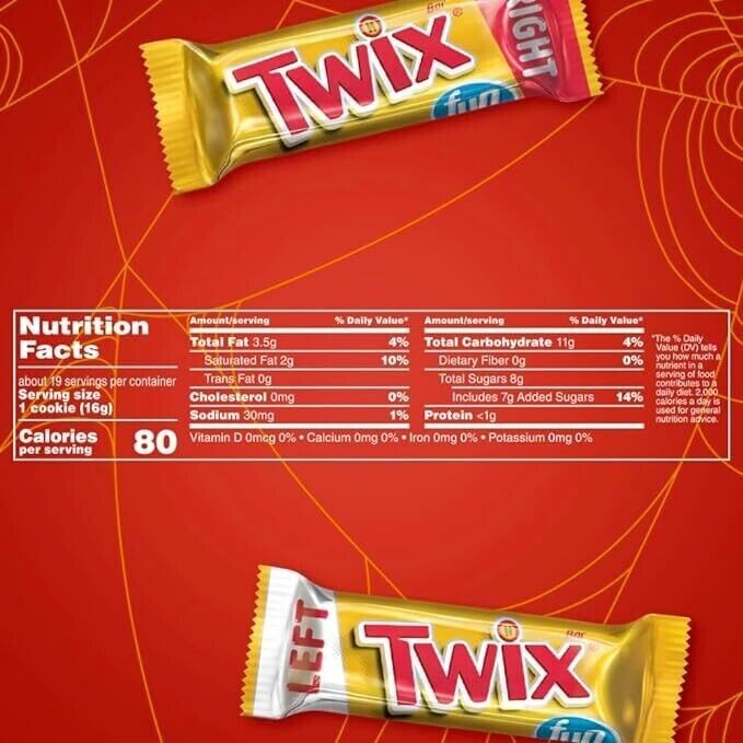 TWIX Fun Size Caramel Cookie Chocolate Candy Bars, 18.28 oz Bag; Free ...