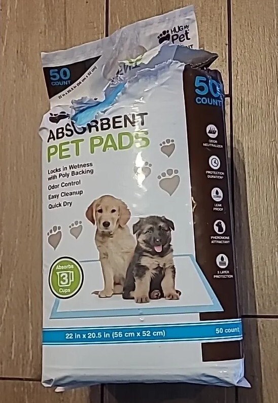 Hug My Pet Absorbent Pet Pads For Dogs 5-Layer Ultra-Absorbent Blue ...