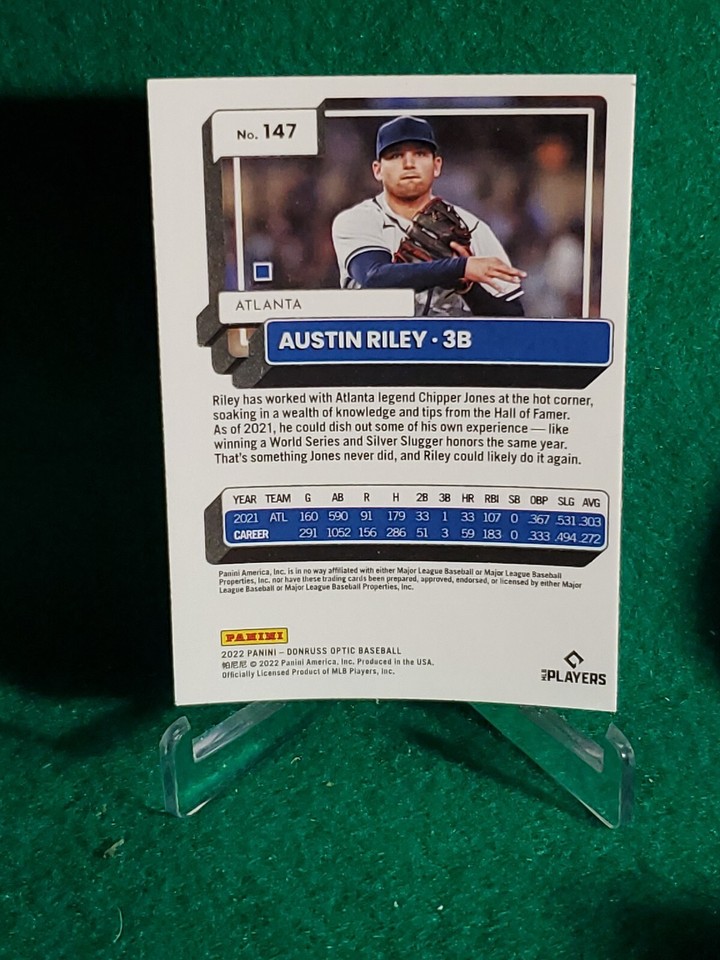 2022 Panini Donruss Optic #147 Austin Riley Atlanta Braves | eBay