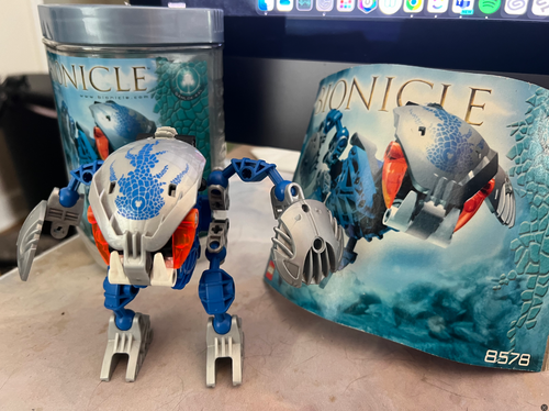 LEGO BIONICLE 8578 Gahlok-Kal | 100% Complete Includes Cannister ...