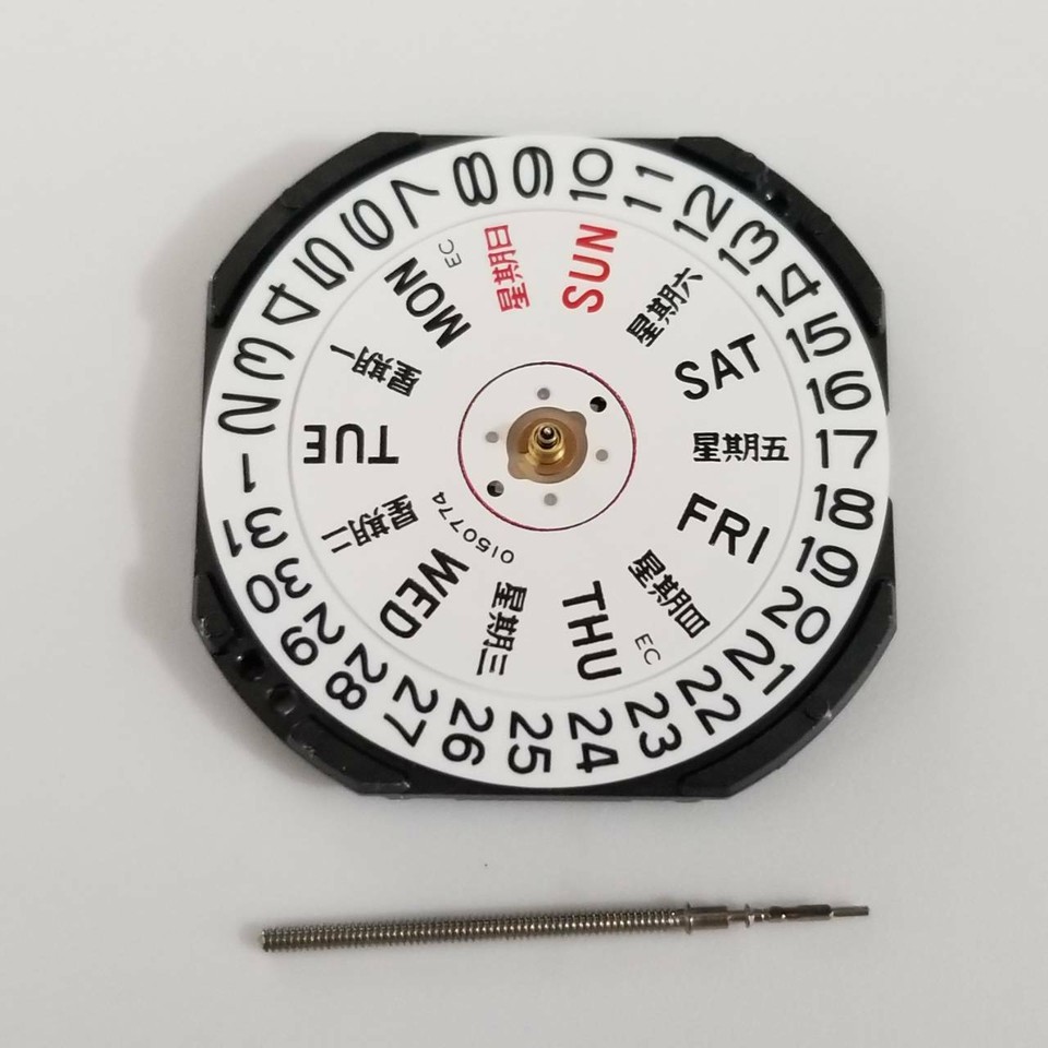VX43E Quartz Watch Movement With Day Date For Seiko 7N43A V343 V348 ...