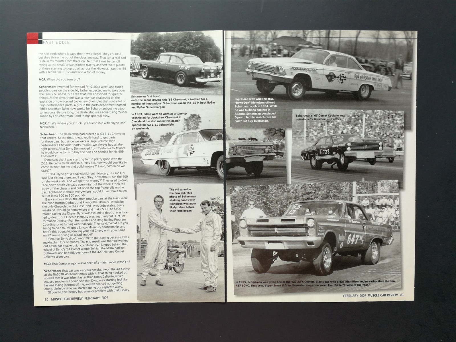 Drag Racer Fast Eddie Schartman - Original 8 Page Color Article | eBay