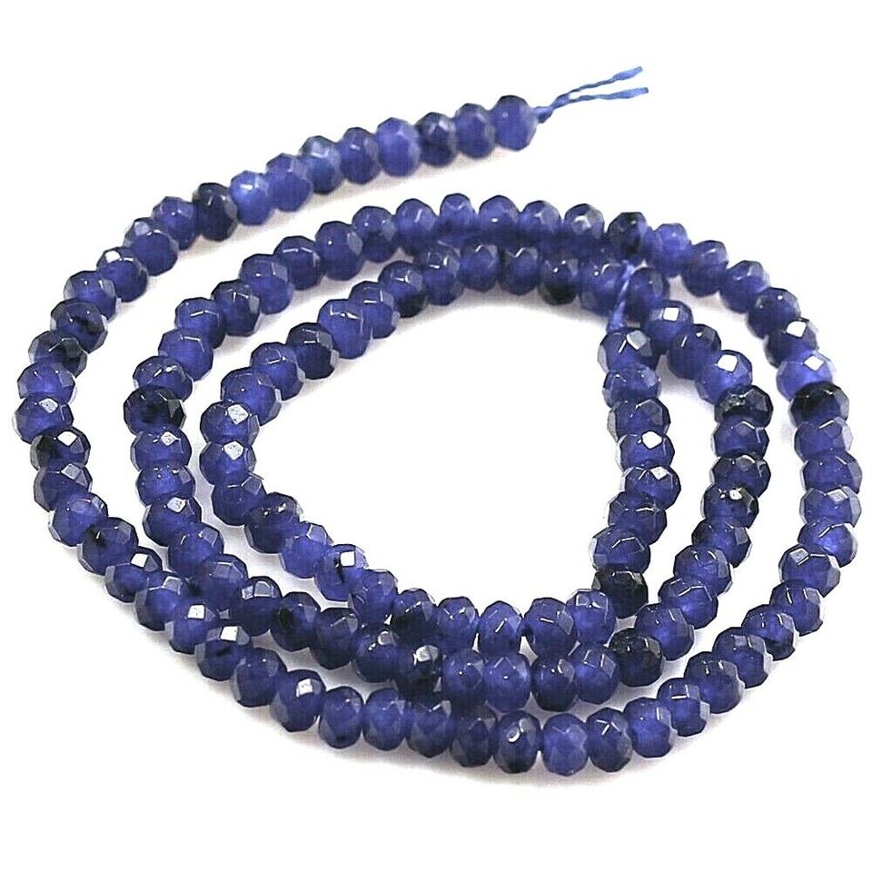 Red Jade,Blue Jade,Green Jade,Purple Jade Faceted Rondelle Bead 15" 4 6 ...
