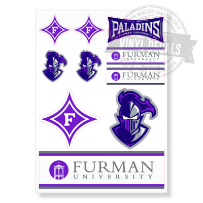 Furman University NCAA Paladins High Quality A4 Printed Vinyl Decal ...