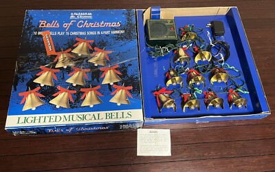 Vtg. 1991 Mr. Christmas Bells of Christmas 15 Song Lighted Musical ...
