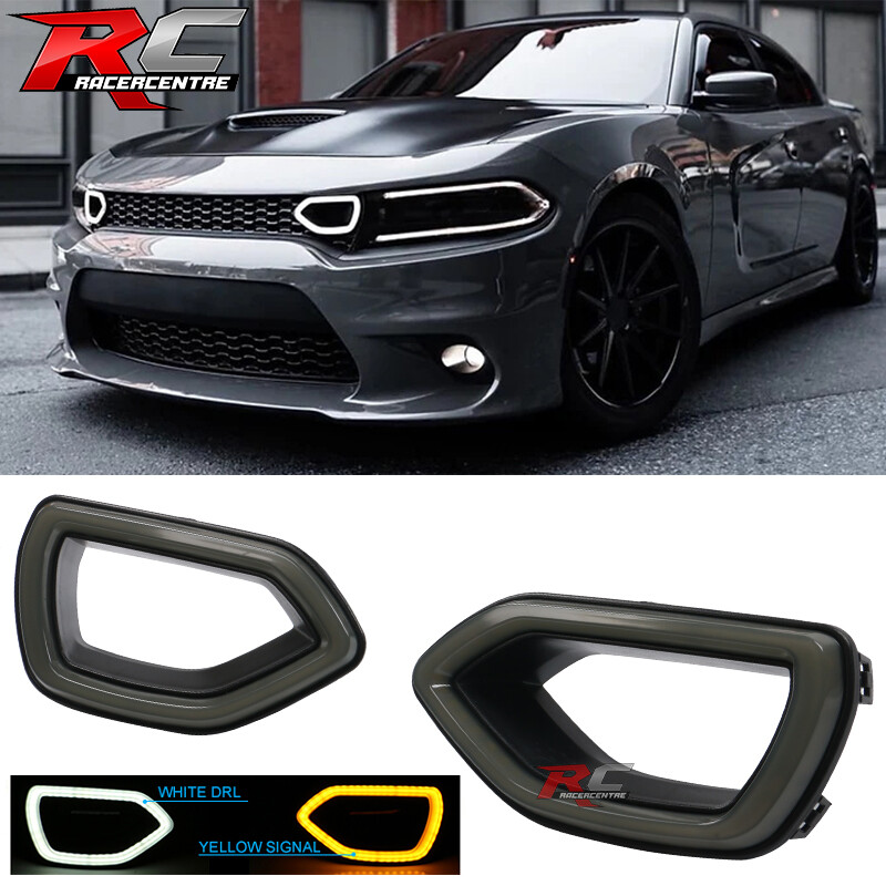 Fits 15-23 Dodge Charger SRT Scat Pack Grille LED Lights Smoke | eBay