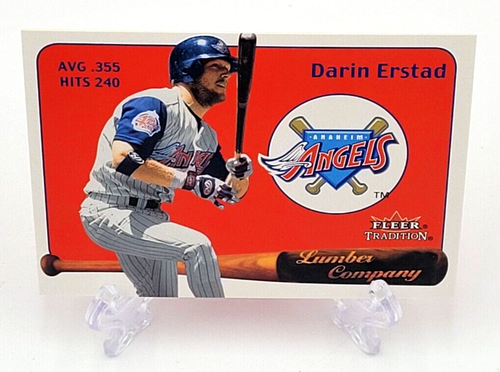 2001 Fleer Tradition Baseball Darin Erstad Anaheim Angels Lumber ...