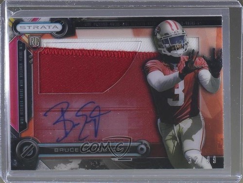 2014 Strata Clear Cut Relics Topaz /99 Bruce Ellington RPA Rookie Patch ...