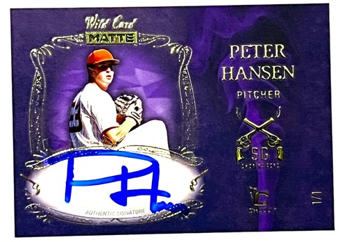 Peter Hansen WildCard 1/1 Auto SmokingGuns St. Louis Cardinals ...