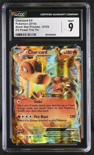 CGC 9 CHARIZARD EX XY29 BLACK STAR PROMOS EX POWER TRIO TIN POKEMON ...