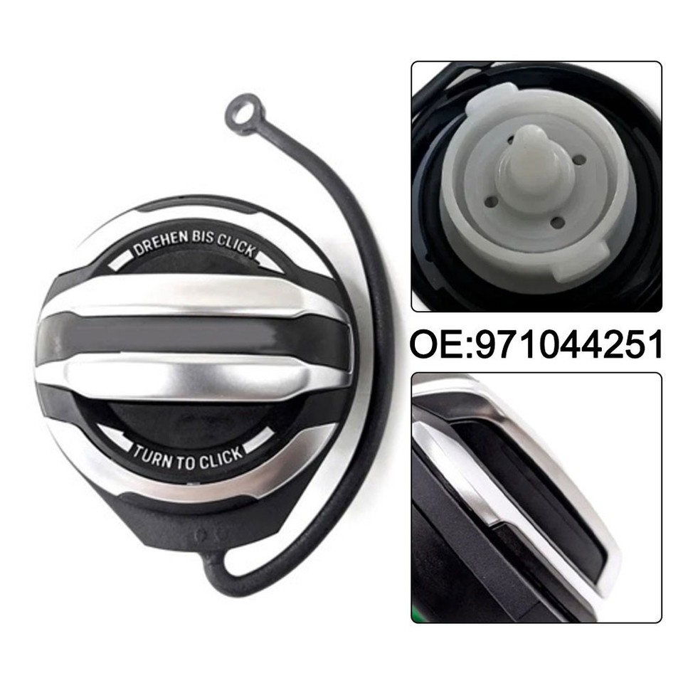 Car Maintenance Fuel Tank Cap Brushed Silver Finish No Modification ...