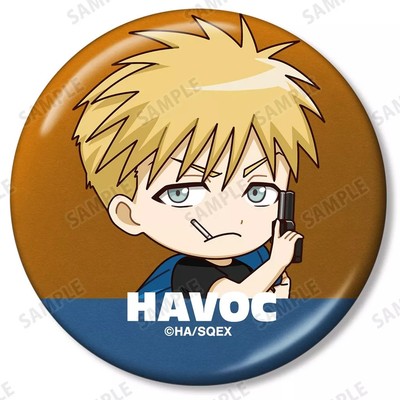 Fullmetal Alchemist Badge Bins Jean Havoc Metal Can Trading Chibi ...