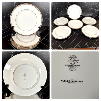 Set of 6 LENOX Landmark Platinum Millennium Edition Dinner Plate 10.75 ...