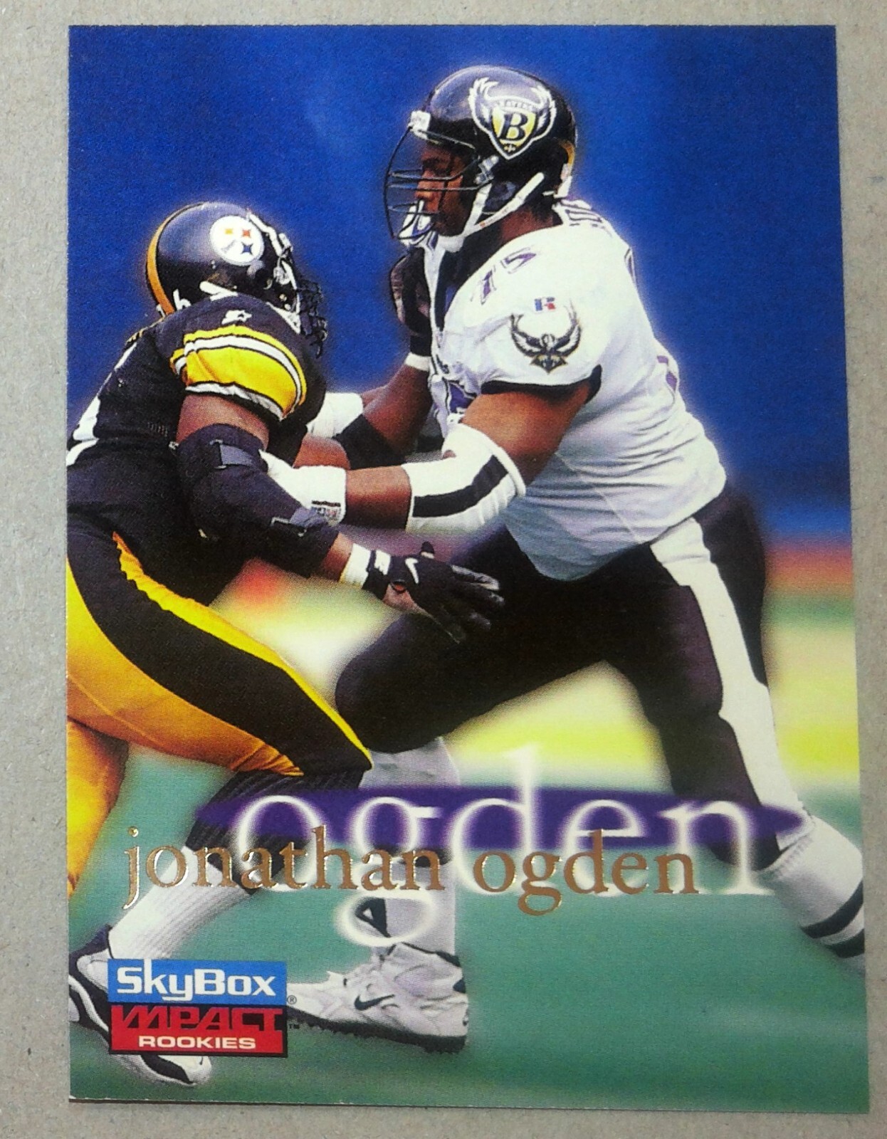 1996 Skybox Impact Rookie Jonathan Ogden RC #7 Ravens UCLA Bruins | eBay