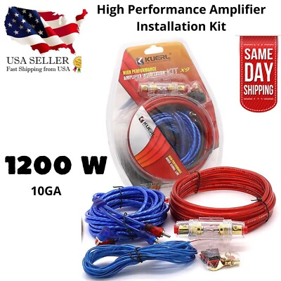 Amplifier Installation Kit Wiring Complete 10Ga - Car Audio Cable Kit ...