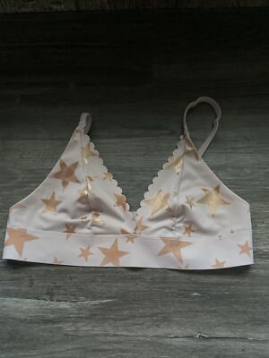 Victoria's Secret PINK Star Embroidered Triangle Plunge Bralette Pink ...