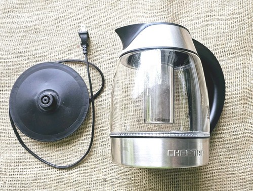 New Chefman Fast Boiling 1.8L Electric Glass Kettle Removable Tea ...