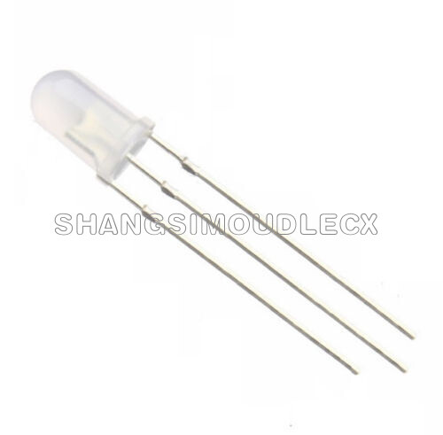 50PCS 5mm Diffused Red & Green two Bi-Color Light Common Anode LED ...