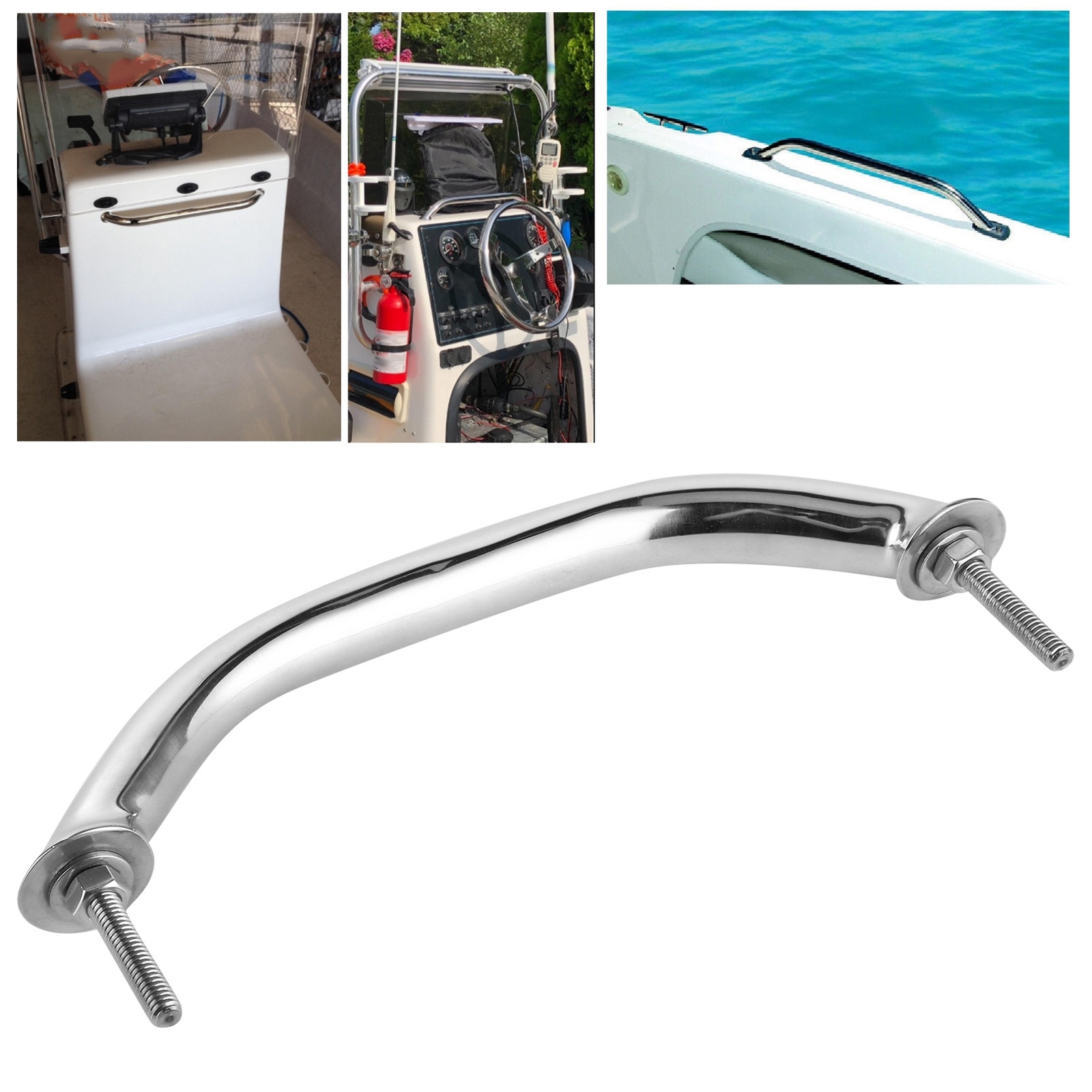 Marine Boat Handle Door Grab Bar Handrail Oval Stainless Steel Rail ...