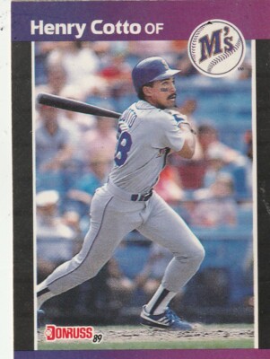 FREE SHIPPING-MINT-1989 Donruss Seattle Mariners #109 Henry Cotto ...