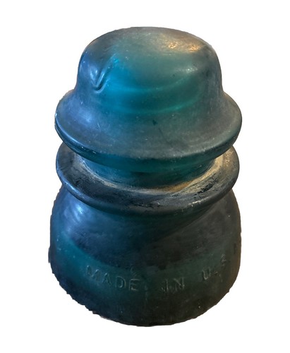 Vintage AY-42 Glass Railroad Insulator Blue, Made in USA 4-1/4"T | eBay