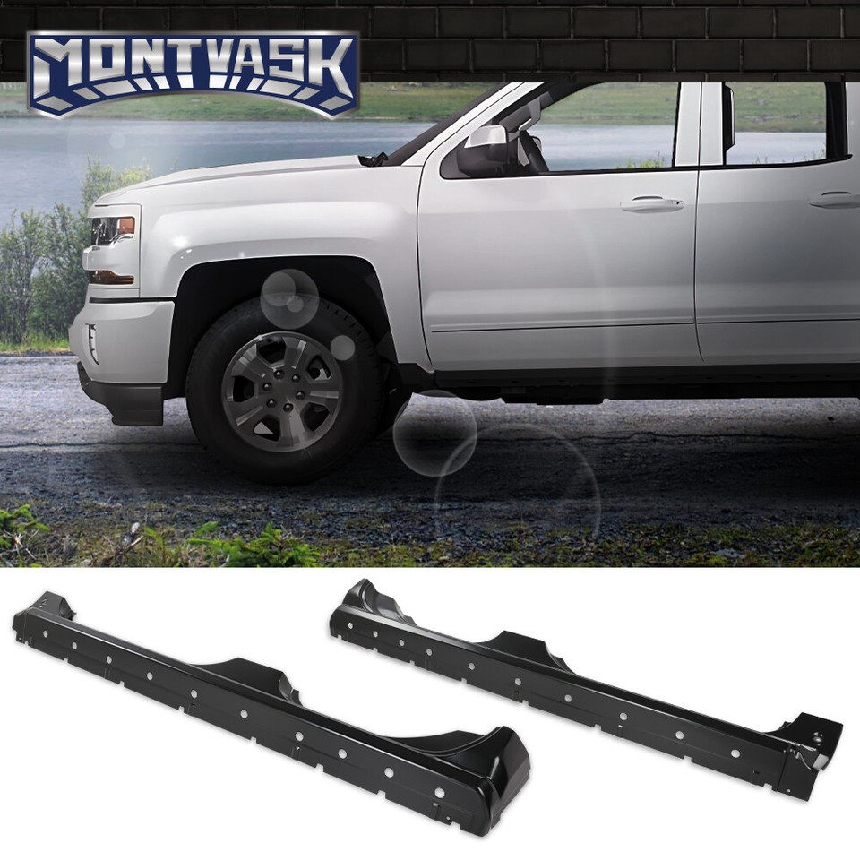 Fit For 2014-2018 Chevrolet Silverado/GMC Sierra Extended Cab Rocker ...