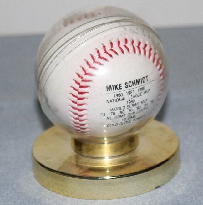 Mike Schmidt Photo Ball Baseball with Stats in Holder | eBay