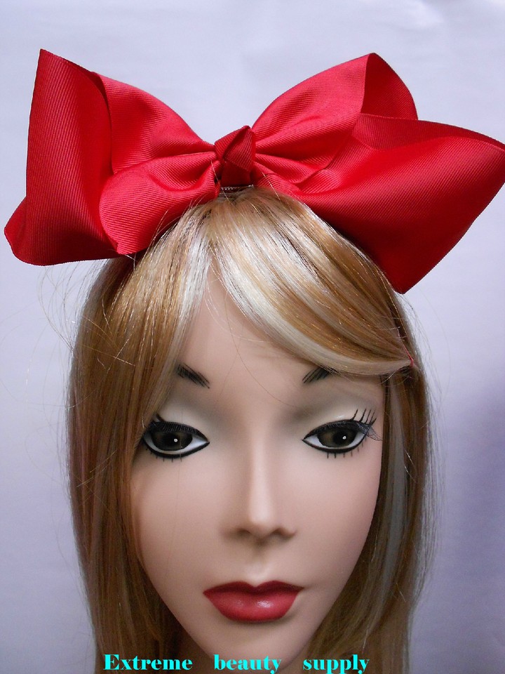 Boutique Handmade Big huge Girl Extra Large JUMBO Satin clip Hair Bow ...