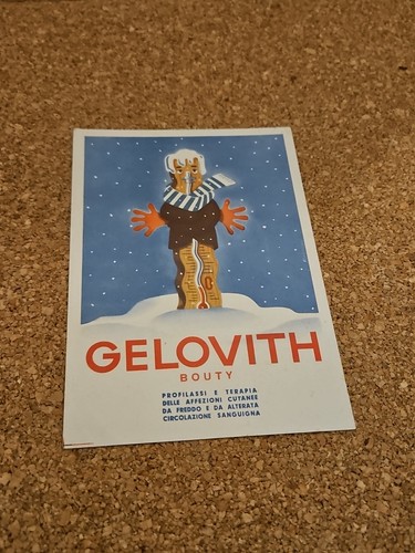 Cartolina Farmaceutica Anno 1955 Gelovith Pomata Contro I Geloni, Bouty ...