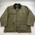 Vintage J Crew Oarsman Canvas Chore Coat Barn Jacket Leather Collar ...