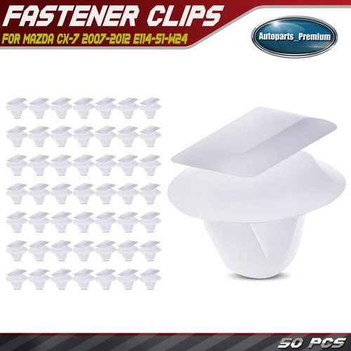 50Pcs 13mm Nylon Moulding Retainer Clip Fasteners for Mazda CX-7 07-12 ...