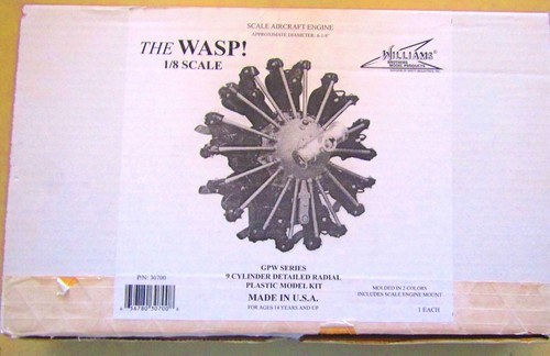 WILLIAMS THE WASP 1/8 SCALE AIRCRAFT ENGINE PLASTIC MODEL KIT NEW | eBay