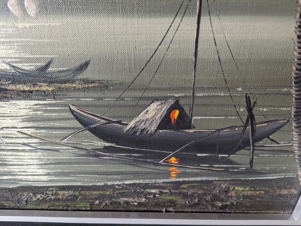 Pulido Sanchez Original Oil Painting - Philippine Fishing scene | eBay