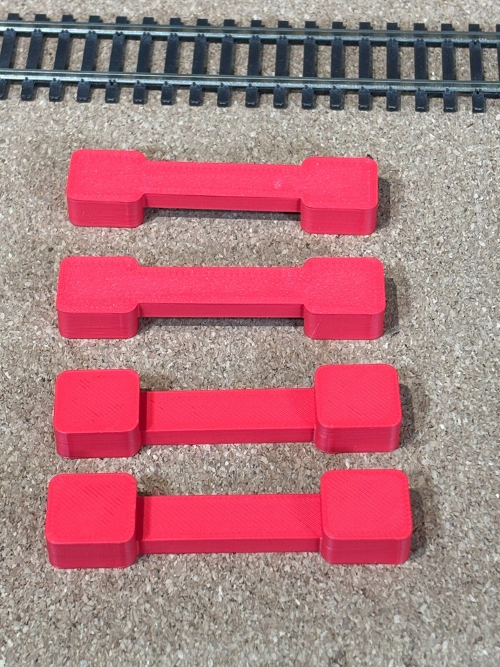 HO 2" 13 ft Parallel Train Track Laying Spacer Spacing SET OF 4 Color ...