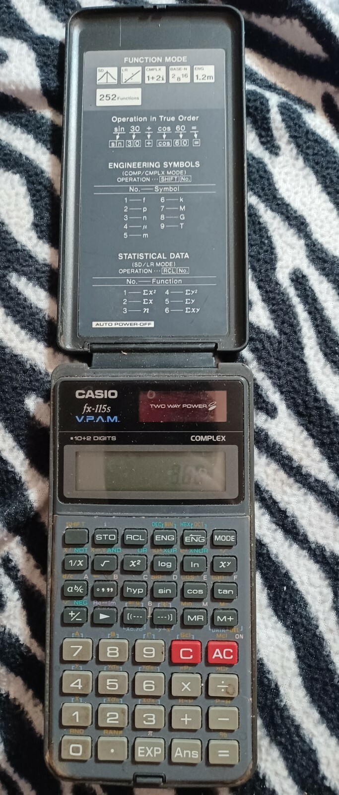 Casio Fx-115s Complex Scientific VPAM 2 Way Solar Power Calculator 252 ...